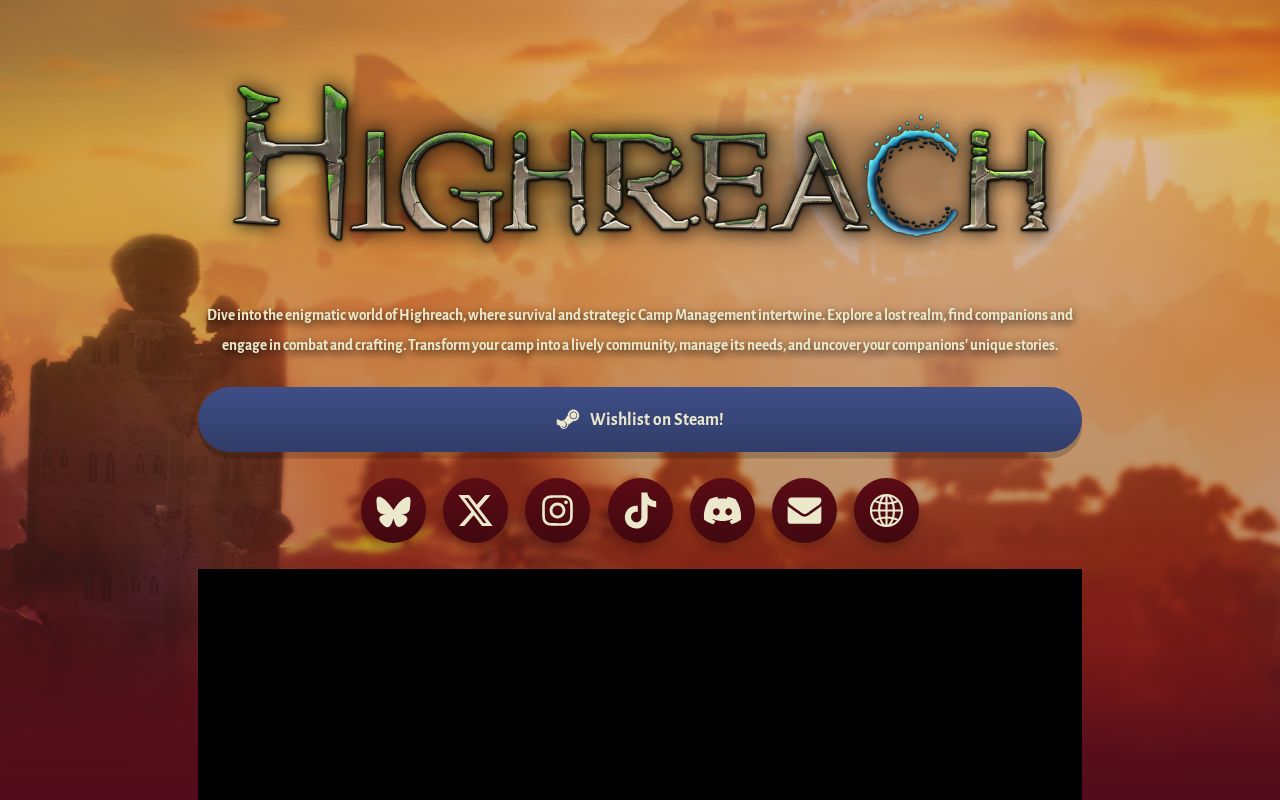 Highreach Landing page